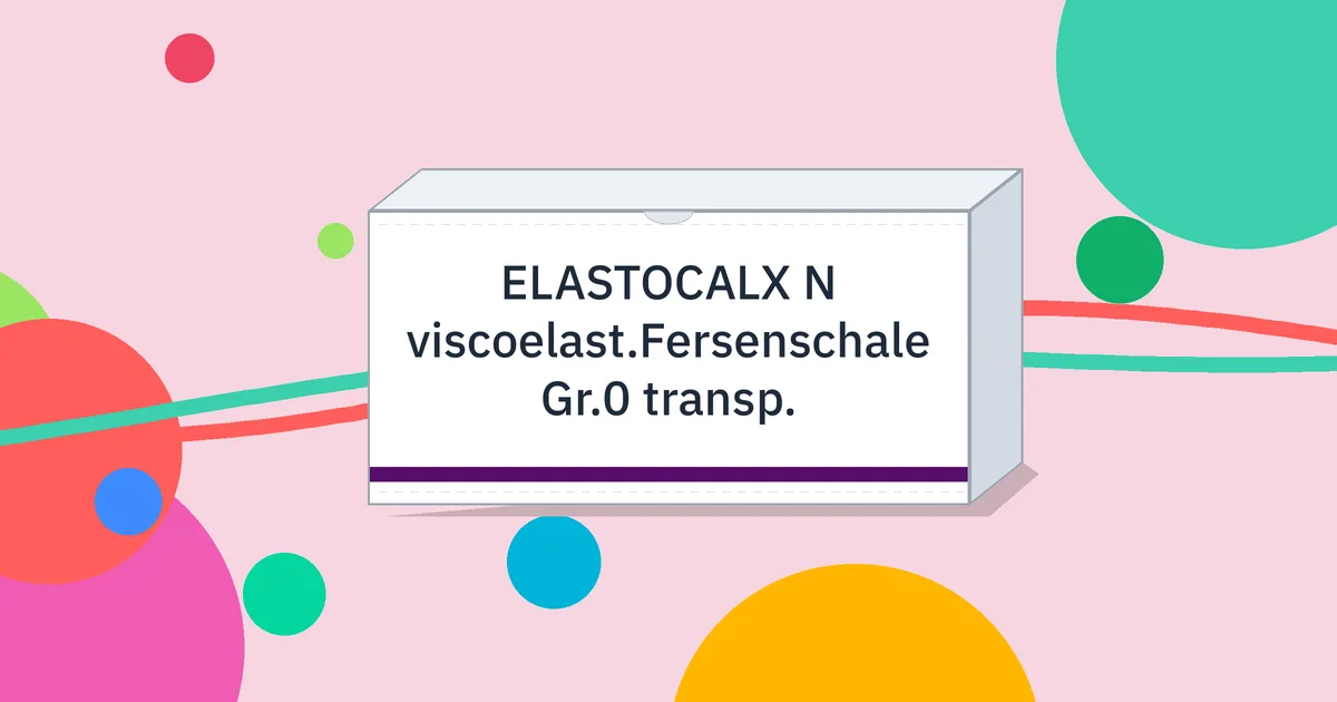 Symbolbild: Packung mit der Aufschrift ELASTOCALX N viscoelast.Fersenschale Gr.0 transp. (PZN 13969228) – Verfügbarkeit und Bezug in Apotheken in Frankfurt am Main