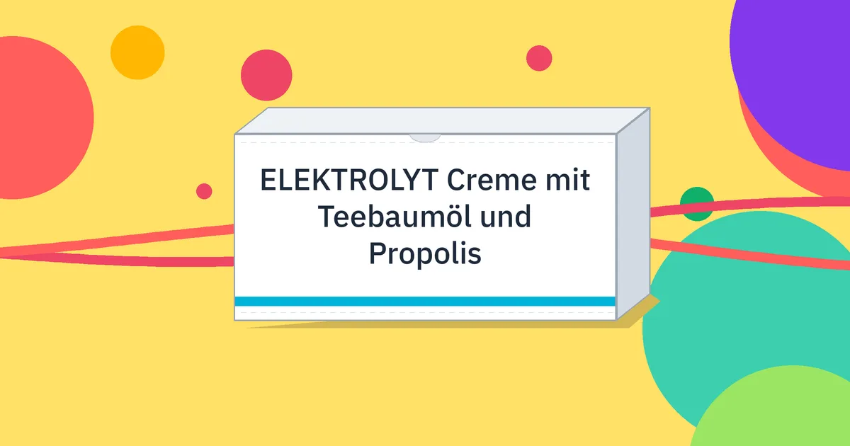 Symbolbild: Packung mit der Aufschrift ELEKTROLYT Creme mit Teebaumöl und Propolis (PZN 10096024) – Verfügbarkeit und Bezug in Apotheken in Frankfurt am Main