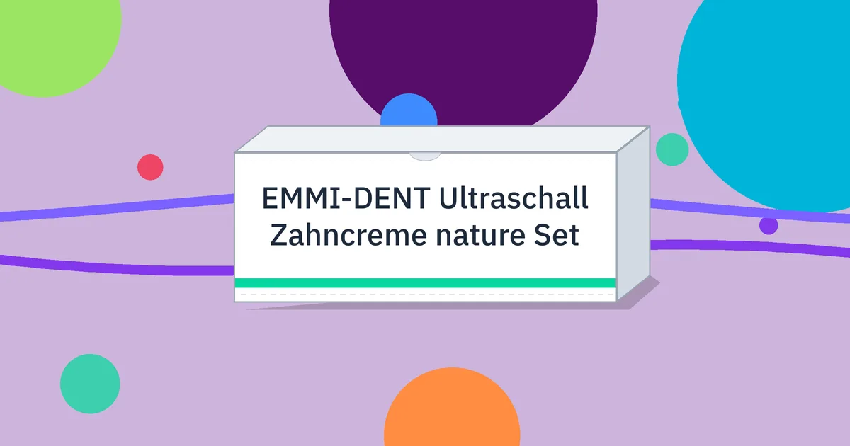 Symbolbild: Packung mit der Aufschrift EMMI-DENT Ultraschall Zahncreme nature Set (PZN 13914888) – Verfügbarkeit und Bezug in Apotheken in Frankfurt am Main