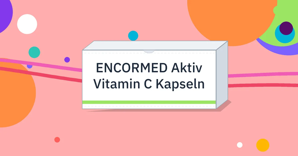 Symbolbild: Packung mit der Aufschrift ENCORMED Aktiv Vitamin C Kapseln (PZN 12424314) – Verfügbarkeit und Bezug in Apotheken in Frankfurt am Main