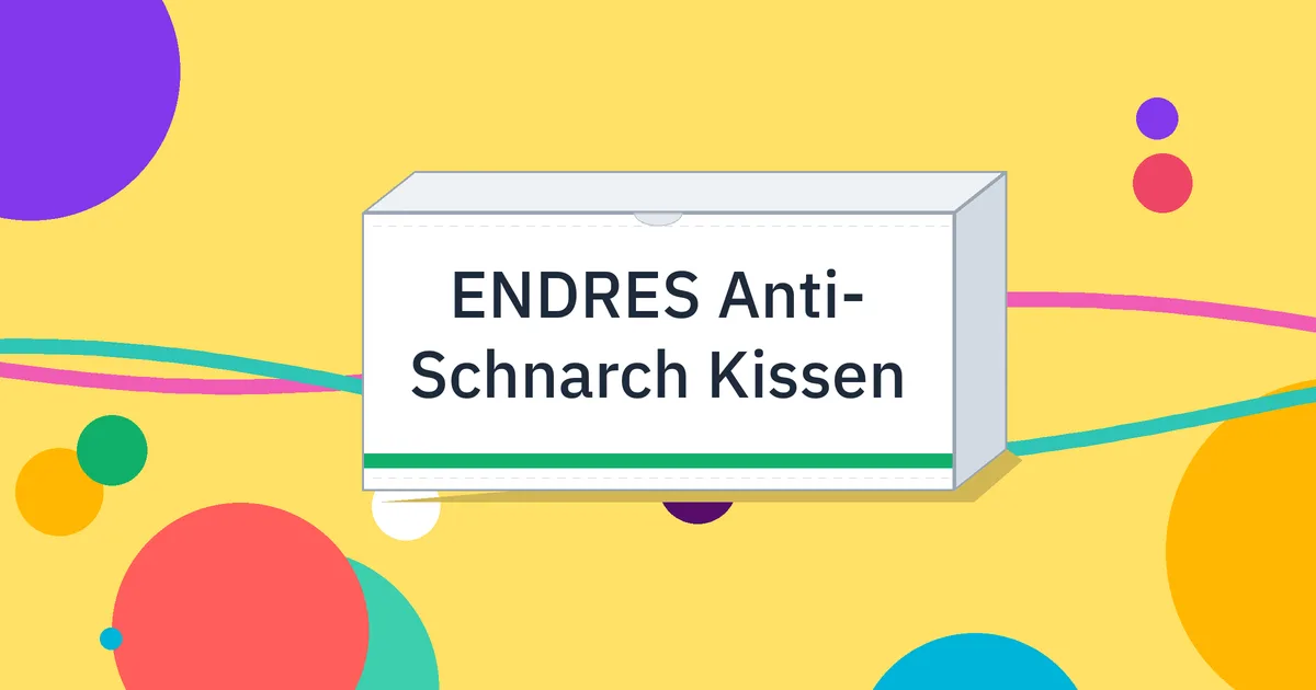 Symbolbild: Packung mit der Aufschrift ENDRES Anti-Schnarch Kissen (PZN 11859375) – Verfügbarkeit und Bezug in Apotheken in Frankfurt am Main