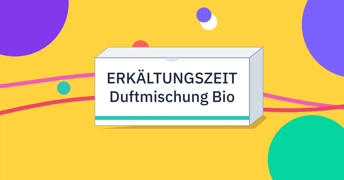 Symbolbild: Packung mit der Aufschrift ERKÄLTUNGSZEIT Duftmischung Bio (PZN 19977803) – Verfügbarkeit und Bezug in Apotheken in Frankfurt am Main