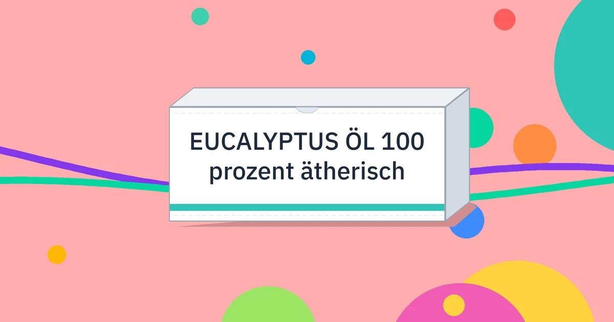 Symbolbild: Packung mit der Aufschrift EUCALYPTUS ÖL 100 prozent ätherisch (PZN 07616655) – Verfügbarkeit und Bezug in Apotheken in Frankfurt am Main