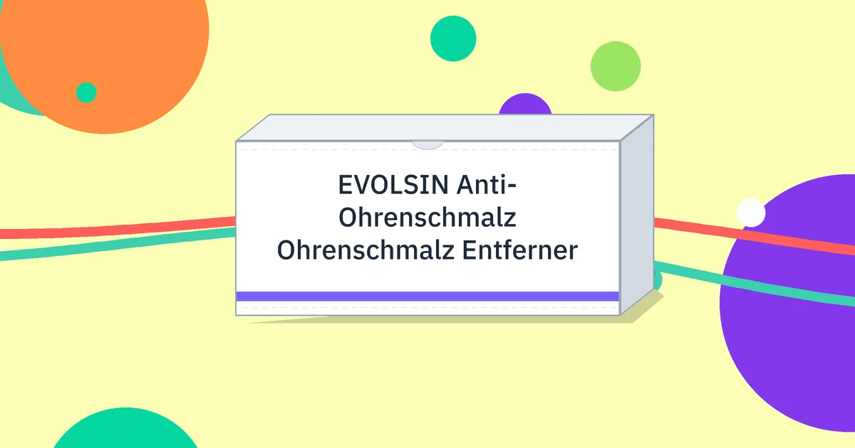 Symbolbild: Packung mit der Aufschrift EVOLSIN Anti-Ohrenschmalz Ohrenschmalz Entferner (PZN 20613294) – Verfügbarkeit und Bezug in Apotheken in Frankfurt am Main