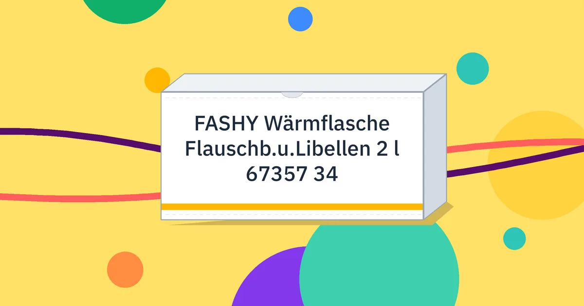 Symbolbild: Packung mit der Aufschrift FASHY Wärmflasche Flauschb.u.Libellen 2 l 67357 34 (PZN 16579410) – Verfügbarkeit und Bezug in Apotheken in Frankfurt am Main