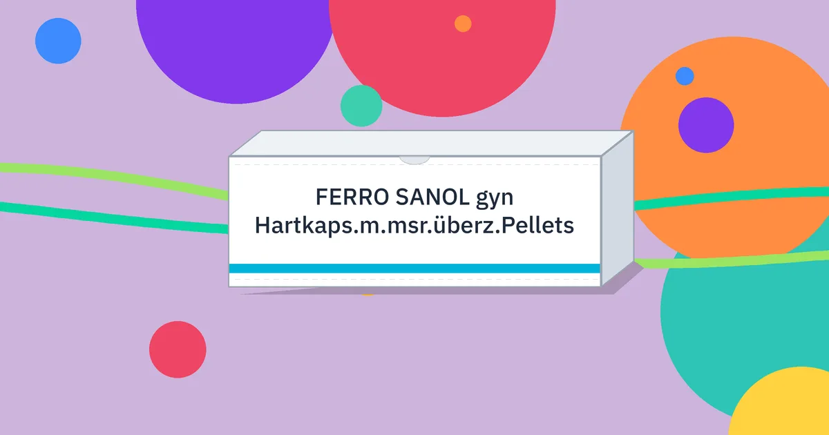 Symbolbild: Packung mit der Aufschrift FERRO SANOL gyn Hartkaps.m.msr.überz.Pellets (PZN 00450252) – Verfügbarkeit und Bezug in Apotheken in Frankfurt am Main