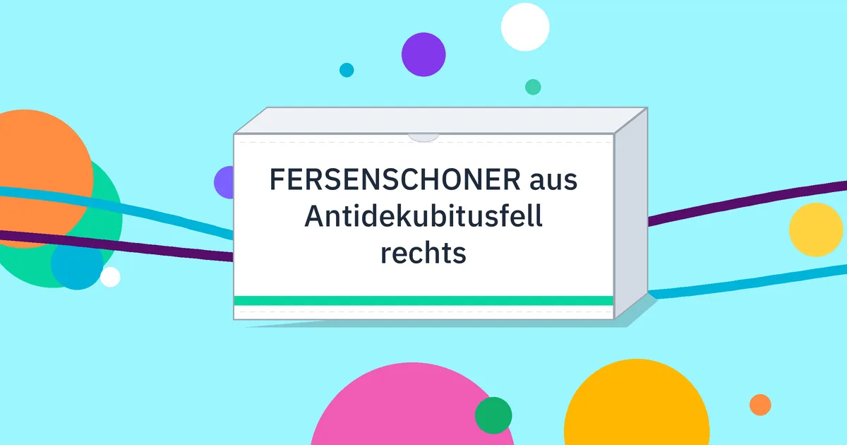 Symbolbild: Packung mit der Aufschrift FERSENSCHONER aus Antidekubitusfell rechts (PZN 02006521) – Verfügbarkeit und Bezug in Apotheken in Frankfurt am Main