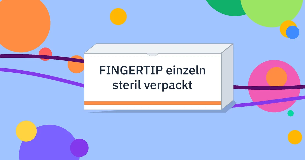 Symbolbild: Packung mit der Aufschrift FINGERTIP einzeln steril verpackt (PZN 04087363) – Verfügbarkeit und Bezug in Apotheken in Frankfurt am Main