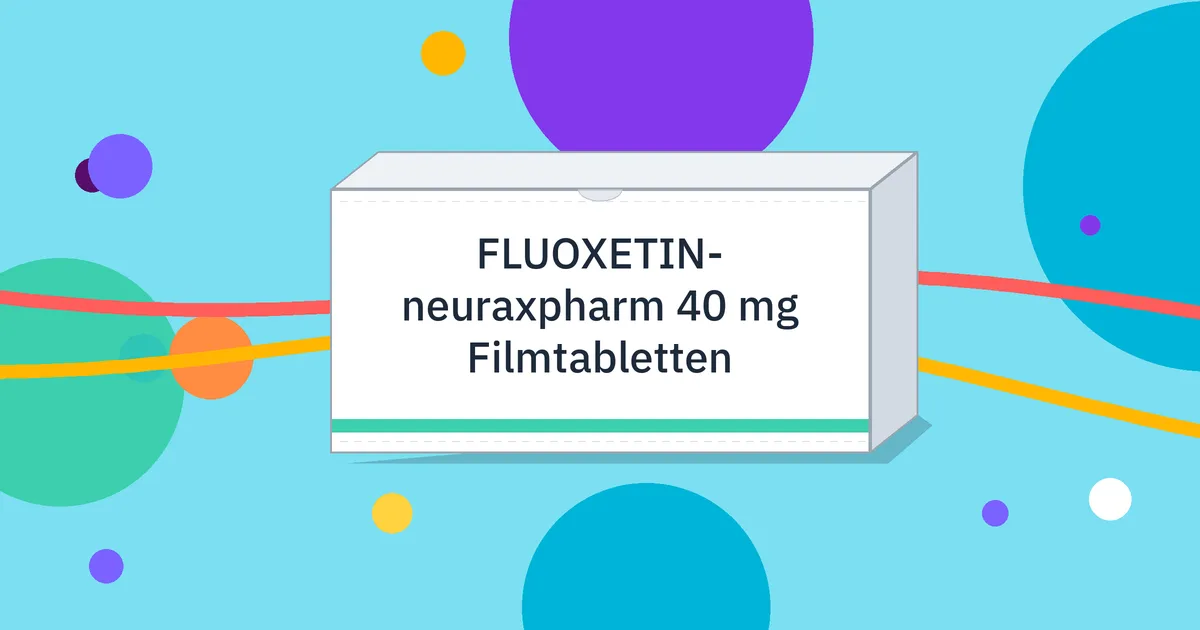 Symbolbild: Packung mit der Aufschrift FLUOXETIN-neuraxpharm 40 mg Filmtabletten (PZN 00681046) – Verfügbarkeit und Bezug in Apotheken in Frankfurt am Main