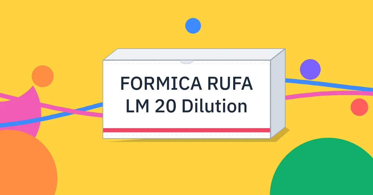 Symbolbild: Packung mit der Aufschrift FORMICA RUFA LM 20 Dilution (PZN 12874069) – Verfügbarkeit und Bezug in Apotheken in Frankfurt am Main