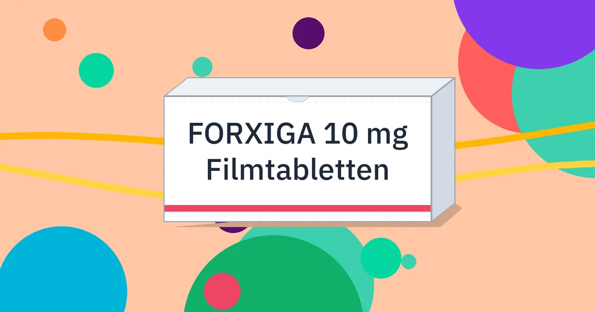 Symbolbild: Packung mit der Aufschrift FORXIGA 10 mg Filmtabletten (PZN 18329775) – Verfügbarkeit und Bezug in Apotheken in Frankfurt am Main