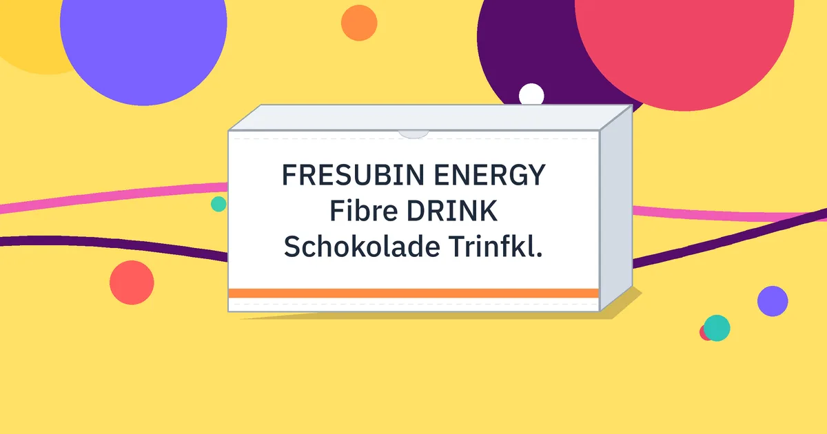 Symbolbild: Packung mit der Aufschrift FRESUBIN ENERGY Fibre DRINK Schokolade Trinfkl. (PZN 02174810) – Verfügbarkeit und Bezug in Apotheken in Frankfurt am Main