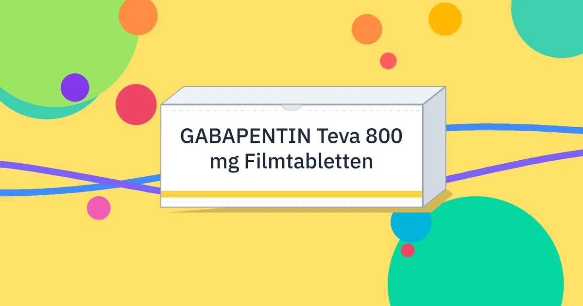 Symbolbild: Packung mit der Aufschrift GABAPENTIN Teva 800 mg Filmtabletten (PZN 01466048) – Verfügbarkeit und Bezug in Apotheken in Frankfurt am Main