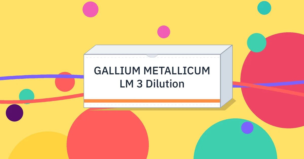 Symbolbild: Packung mit der Aufschrift GALLIUM METALLICUM LM 3 Dilution (PZN 12874744) – Verfügbarkeit und Bezug in Apotheken in Frankfurt am Main