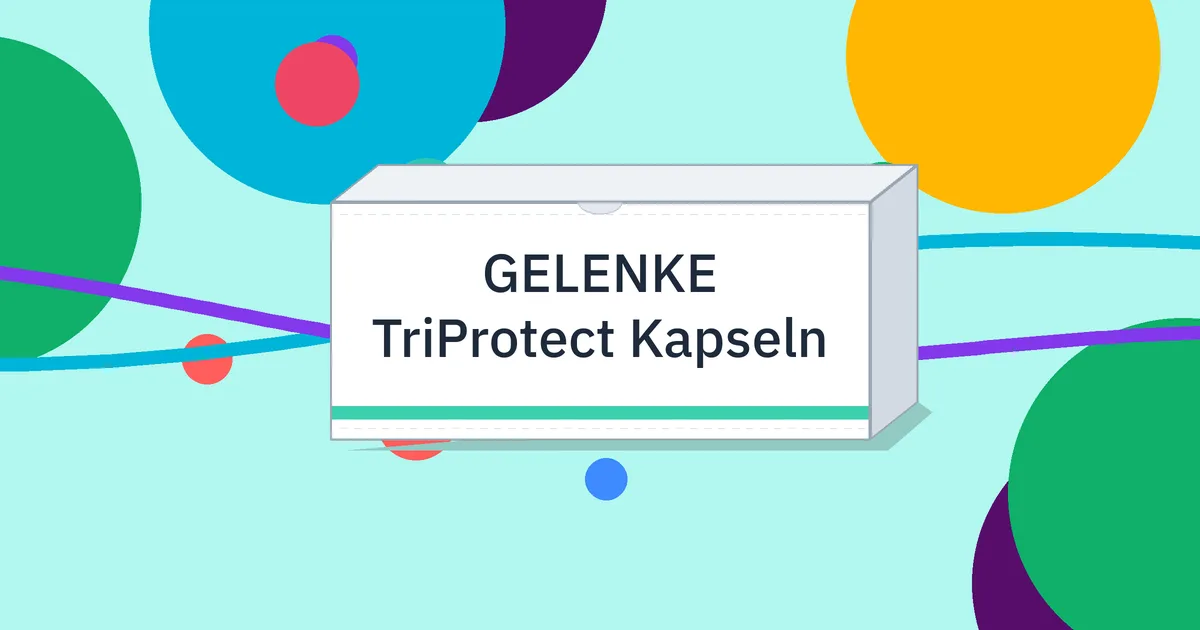 Symbolbild: Packung mit der Aufschrift GELENKE TriProtect Kapseln (PZN 07693986) – Verfügbarkeit und Bezug in Apotheken in Frankfurt am Main