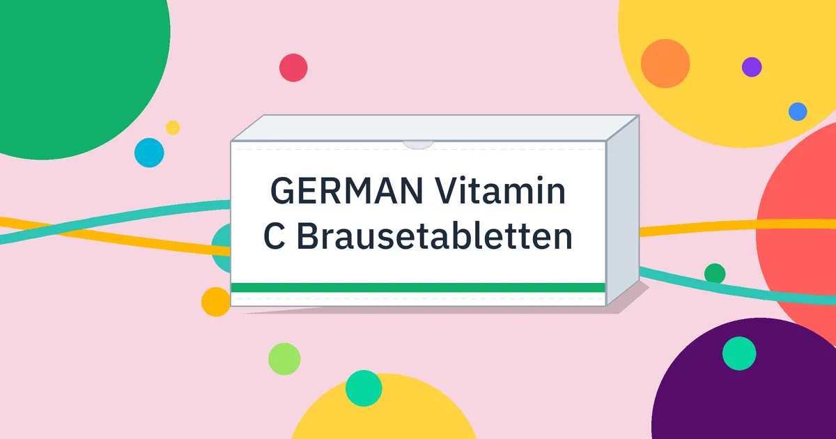 Symbolbild: Packung mit der Aufschrift GERMAN Vitamin C Brausetabletten (PZN 08459330) – Verfügbarkeit und Bezug in Apotheken in Frankfurt am Main