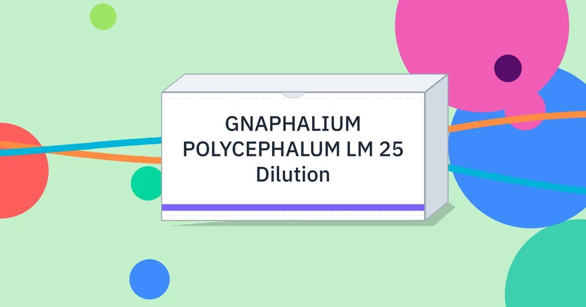 Symbolbild: Packung mit der Aufschrift GNAPHALIUM POLYCEPHALUM LM 25 Dilution (PZN 13545273) – Verfügbarkeit und Bezug in Apotheken in Frankfurt am Main
