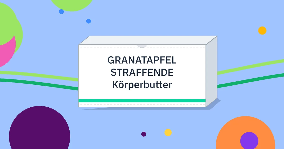 Symbolbild: Packung mit der Aufschrift GRANATAPFEL STRAFFENDE Körperbutter (PZN 11702024) – Verfügbarkeit und Bezug in Apotheken in Frankfurt am Main