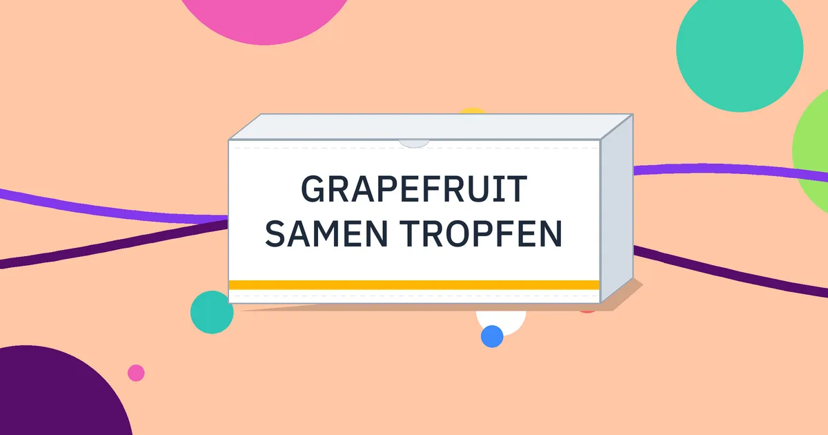 Symbolbild: Packung mit der Aufschrift GRAPEFRUIT SAMEN TROPFEN (PZN 14283579) – Verfügbarkeit und Bezug in Apotheken in Frankfurt am Main