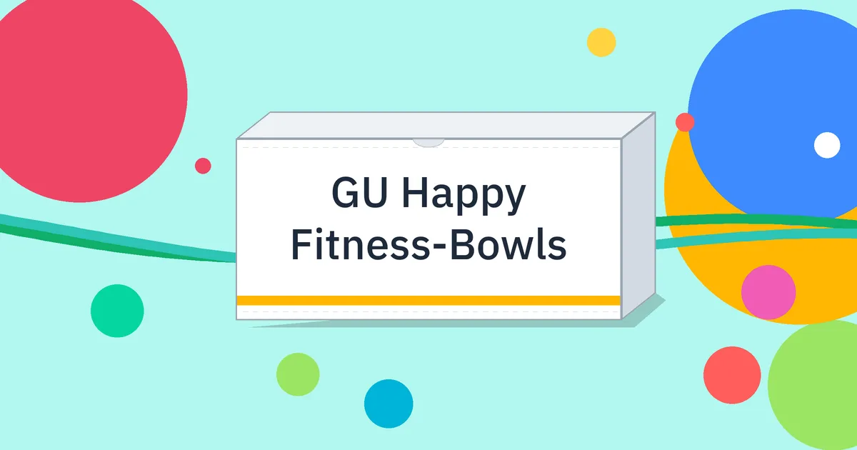 Symbolbild: Packung mit der Aufschrift GU Happy Fitness-Bowls (PZN 17538123) – Verfügbarkeit und Bezug in Apotheken in Frankfurt am Main