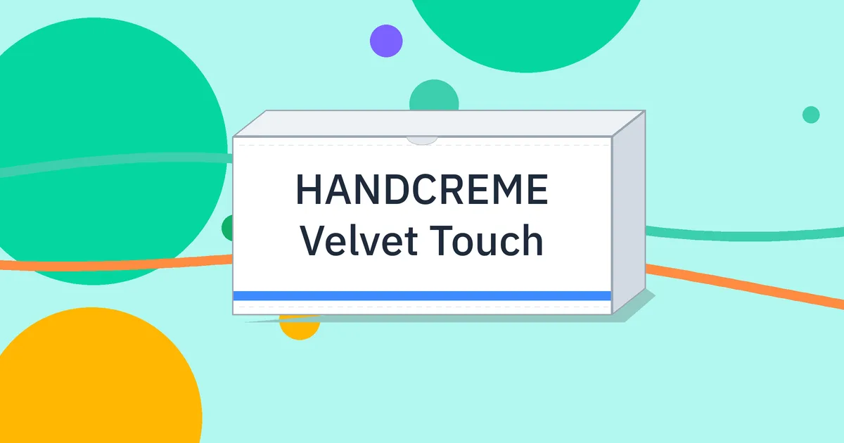 Symbolbild: Packung mit der Aufschrift HANDCREME Velvet Touch (PZN 19910466) – Verfügbarkeit und Bezug in Apotheken in Frankfurt am Main