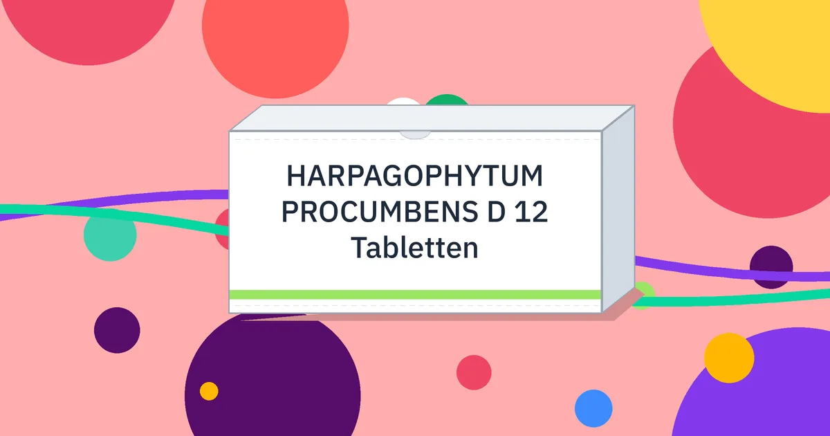 Symbolbild: Packung mit der Aufschrift HARPAGOPHYTUM PROCUMBENS D 12 Tabletten (PZN 02924257) – Verfügbarkeit und Bezug in Apotheken in Frankfurt am Main