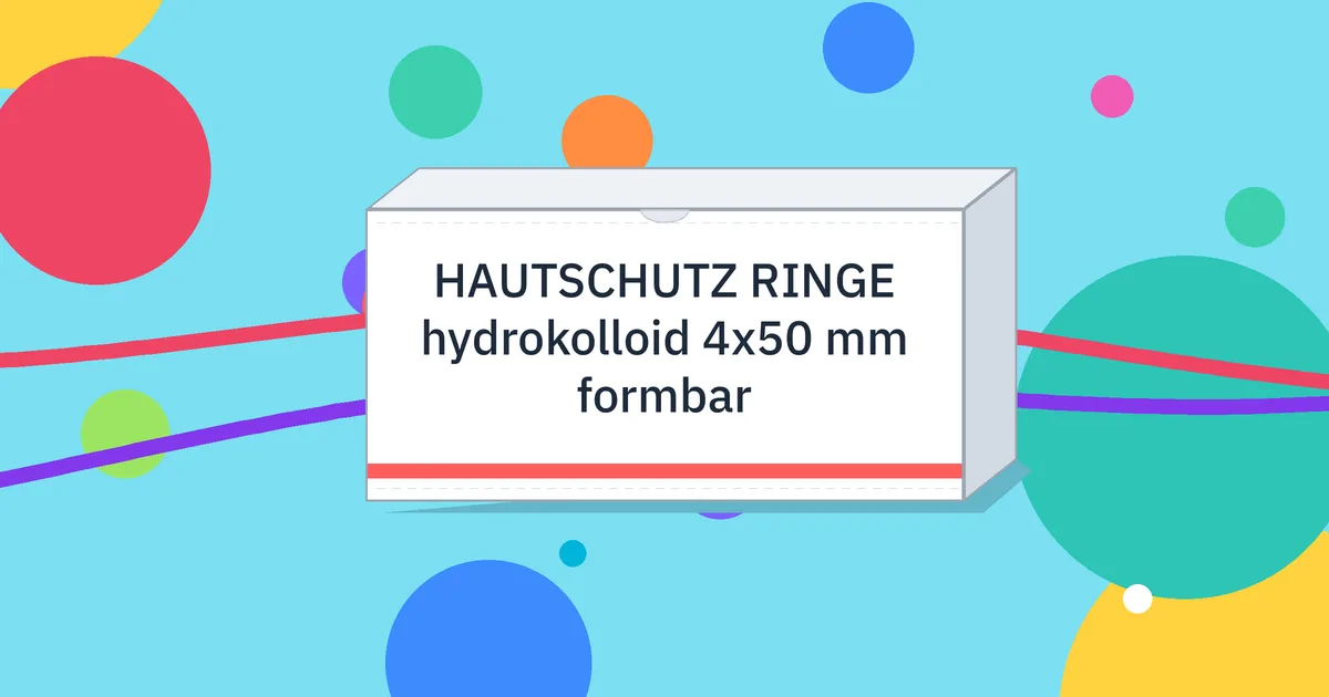 Symbolbild: Packung mit der Aufschrift HAUTSCHUTZ RINGE hydrokolloid 4x50 mm formbar (PZN 10847826) – Verfügbarkeit und Bezug in Apotheken in Frankfurt am Main