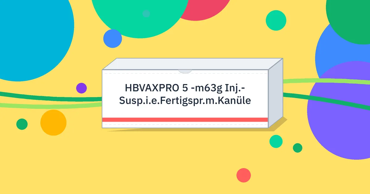 Symbolbild: Packung mit der Aufschrift HBVAXPRO 5 -m63g Inj.-Susp.i.e.Fertigspr.m.Kanüle (PZN 06067821) – Verfügbarkeit und Bezug in Apotheken in Frankfurt am Main