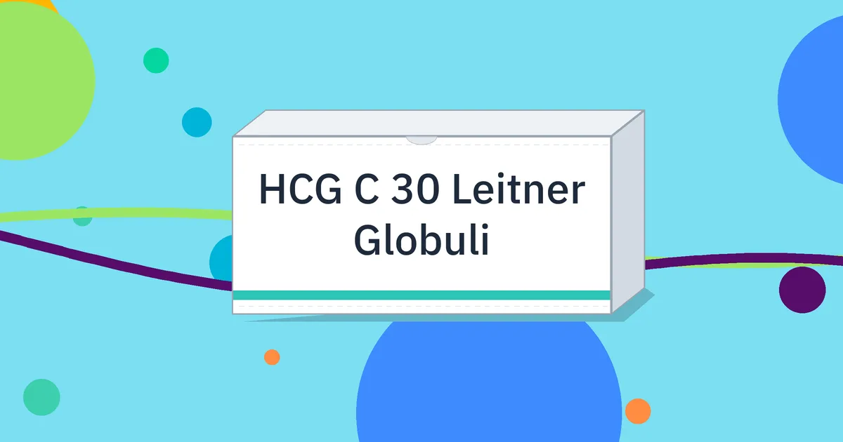 Symbolbild: Packung mit der Aufschrift HCG C 30 Leitner Globuli (PZN 18088372) – Verfügbarkeit und Bezug in Apotheken in Frankfurt am Main