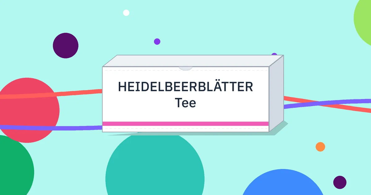 Symbolbild: Packung mit der Aufschrift HEIDELBEERBLÄTTER Tee (PZN 01009405) – Verfügbarkeit und Bezug in Apotheken in Frankfurt am Main