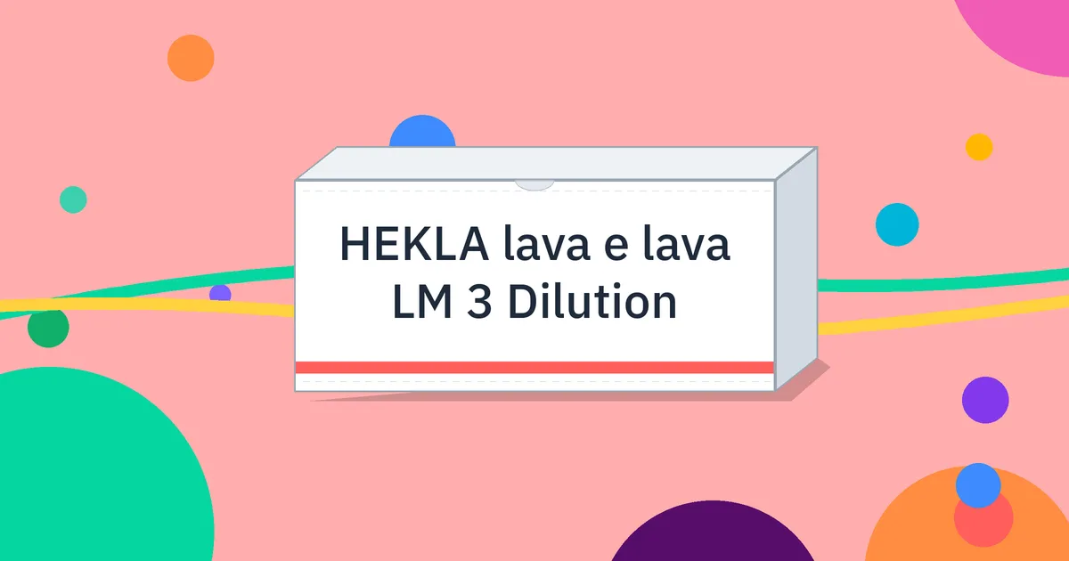 Symbolbild: Packung mit der Aufschrift HEKLA lava e lava LM 3 Dilution (PZN 12800349) – Verfügbarkeit und Bezug in Apotheken in Frankfurt am Main