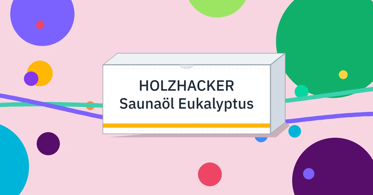Symbolbild: Packung mit der Aufschrift HOLZHACKER Saunaöl Eukalyptus (PZN 20892934) – Verfügbarkeit und Bezug in Apotheken in Frankfurt am Main