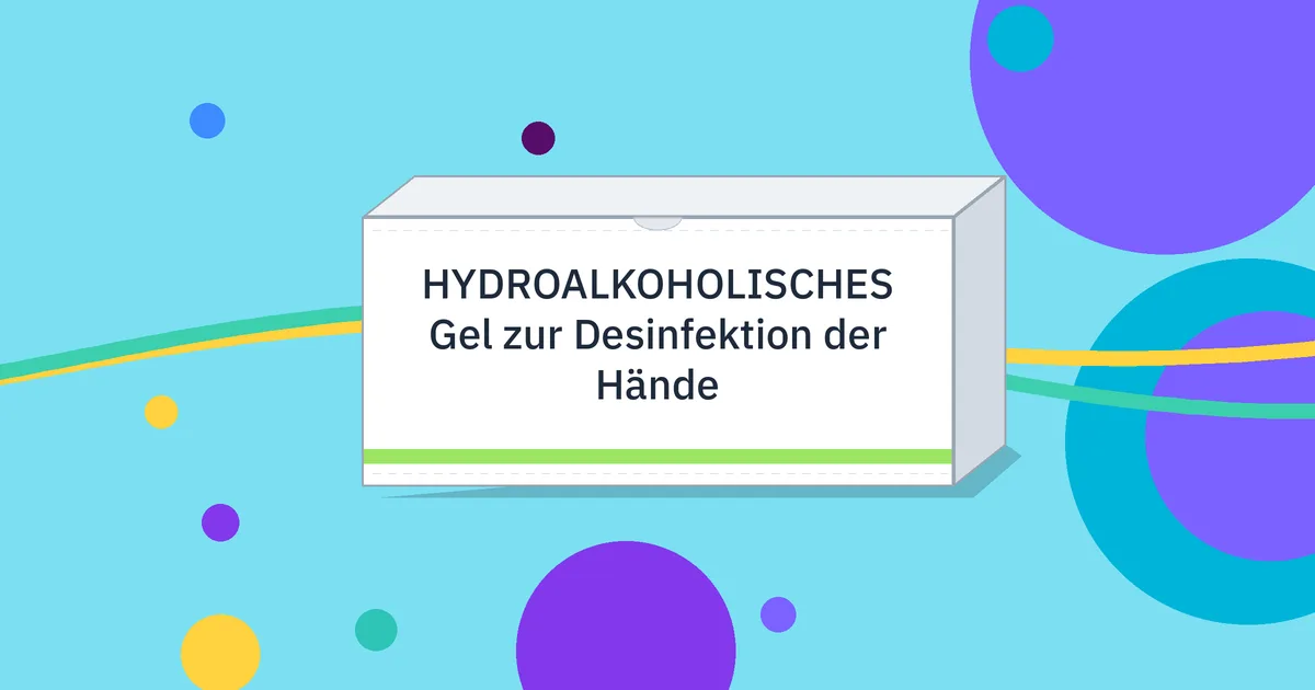 Symbolbild: Packung mit der Aufschrift HYDROALKOHOLISCHES Gel zur Desinfektion der Hände (PZN 19155314) – Verfügbarkeit und Bezug in Apotheken in Frankfurt am Main