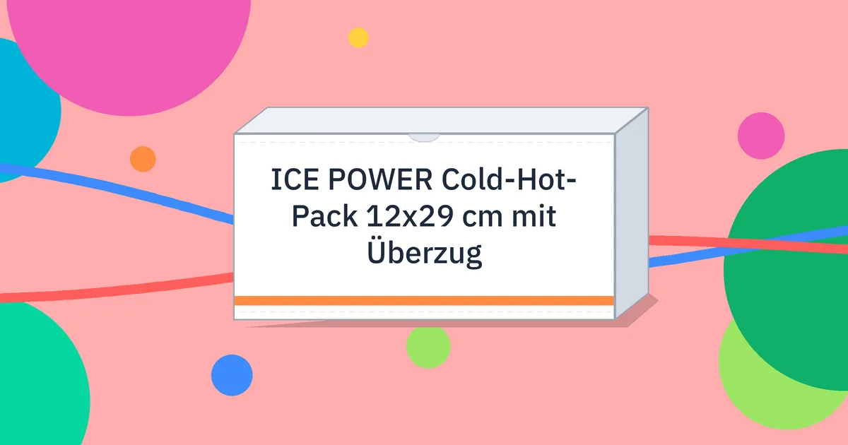 Symbolbild: Packung mit der Aufschrift ICE POWER Cold-Hot-Pack 12x29 cm mit Überzug (PZN 12505107) – Verfügbarkeit und Bezug in Apotheken in Frankfurt am Main