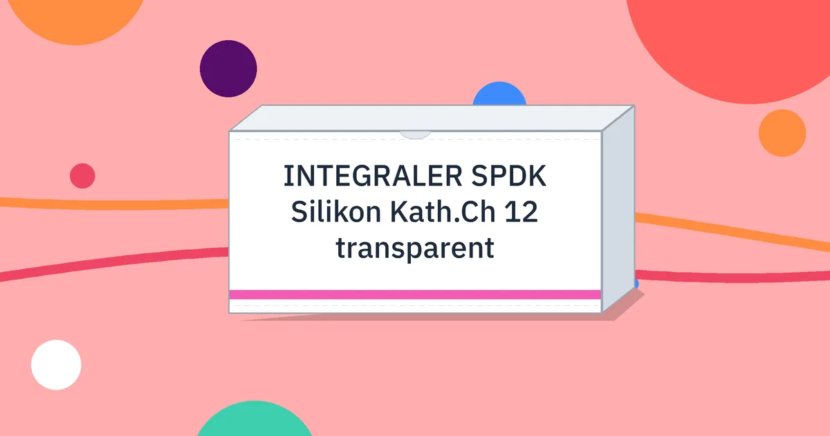 Symbolbild: Packung mit der Aufschrift INTEGRALER SPDK Silikon Kath.Ch 12 transparent (PZN 16825180) – Verfügbarkeit und Bezug in Apotheken in Frankfurt am Main