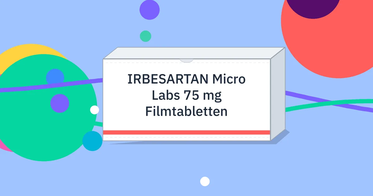 Symbolbild: Packung mit der Aufschrift IRBESARTAN Micro Labs 75 mg Filmtabletten (PZN 11544832) – Verfügbarkeit und Bezug in Apotheken in Frankfurt am Main