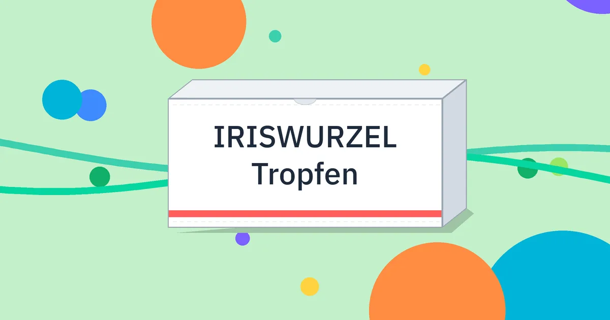 Symbolbild: Packung mit der Aufschrift IRISWURZEL Tropfen (PZN 12495892) – Verfügbarkeit und Bezug in Apotheken in Frankfurt am Main