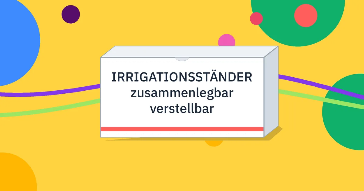 Symbolbild: Packung mit der Aufschrift IRRIGATIONSSTÄNDER zusammenlegbar verstellbar (PZN 10387945) – Verfügbarkeit und Bezug in Apotheken in Frankfurt am Main