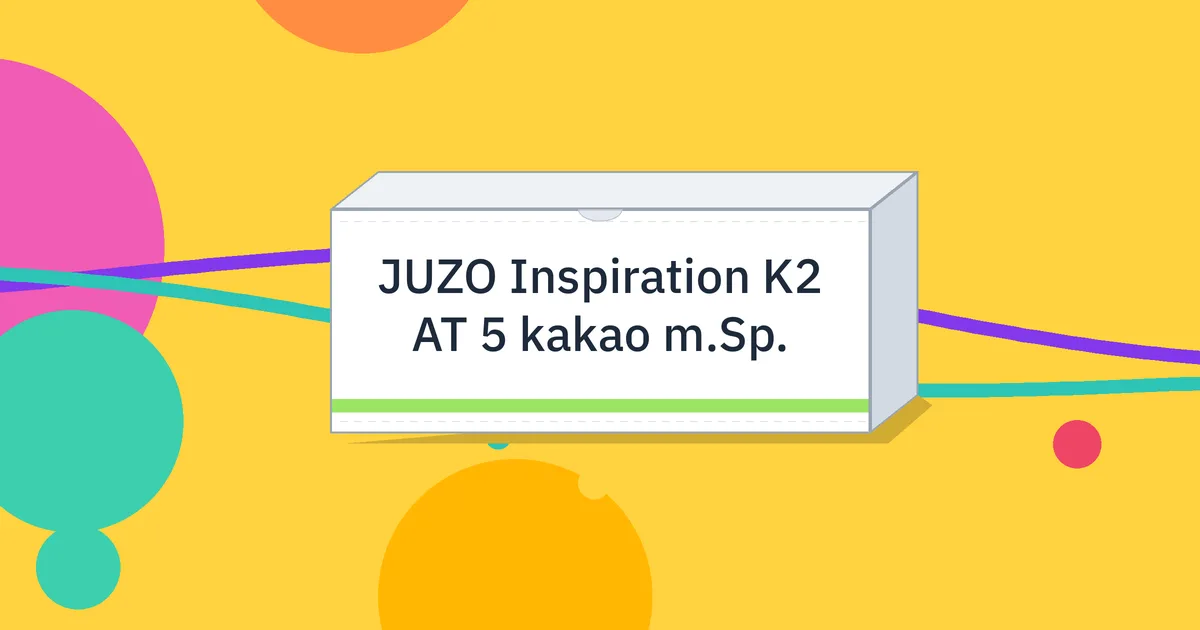 Symbolbild: Packung mit der Aufschrift JUZO Inspiration K2 AT 5 kakao m.Sp. (PZN 14926965) – Verfügbarkeit und Bezug in Apotheken in Frankfurt am Main