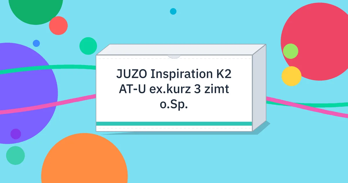 Symbolbild: Packung mit der Aufschrift JUZO Inspiration K2 AT-U ex.kurz 3 zimt o.Sp. (PZN 14930085) – Verfügbarkeit und Bezug in Apotheken in Frankfurt am Main