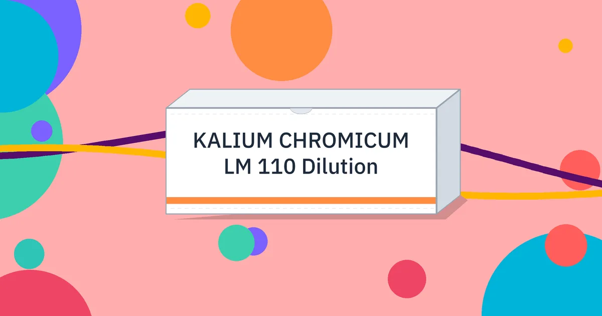 Symbolbild: Packung mit der Aufschrift KALIUM CHROMICUM LM 110 Dilution (PZN 12919501) – Verfügbarkeit und Bezug in Apotheken in Frankfurt am Main