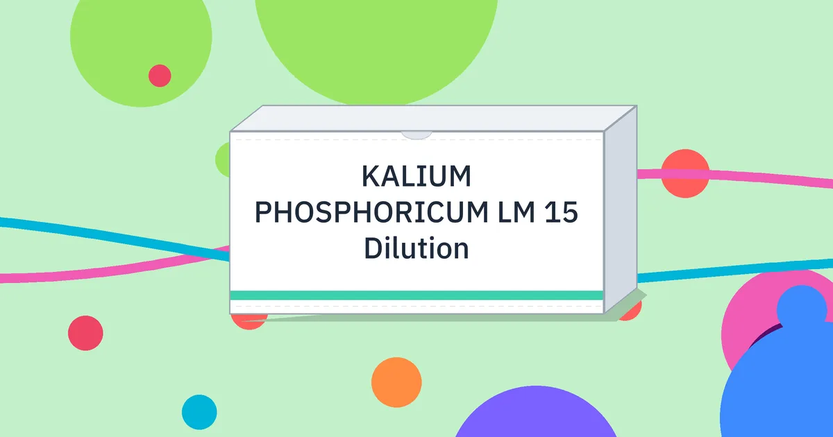 Symbolbild: Packung mit der Aufschrift KALIUM PHOSPHORICUM LM 15 Dilution (PZN 12924583) – Verfügbarkeit und Bezug in Apotheken in Frankfurt am Main