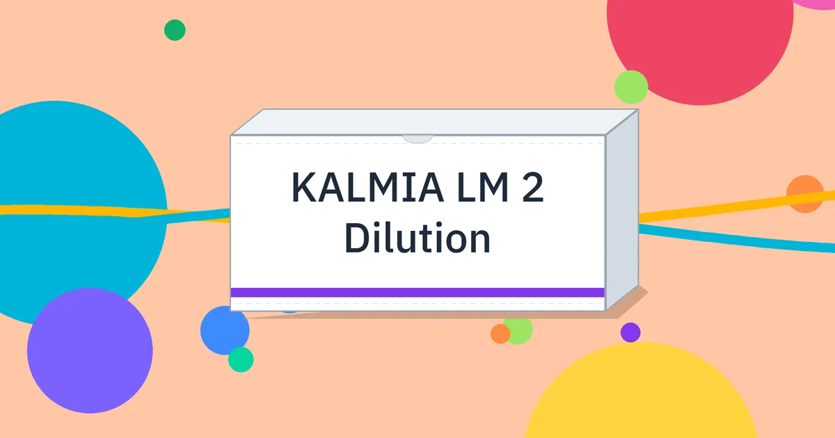 Symbolbild: Packung mit der Aufschrift KALMIA LM 2 Dilution (PZN 12927541) – Verfügbarkeit und Bezug in Apotheken in Frankfurt am Main