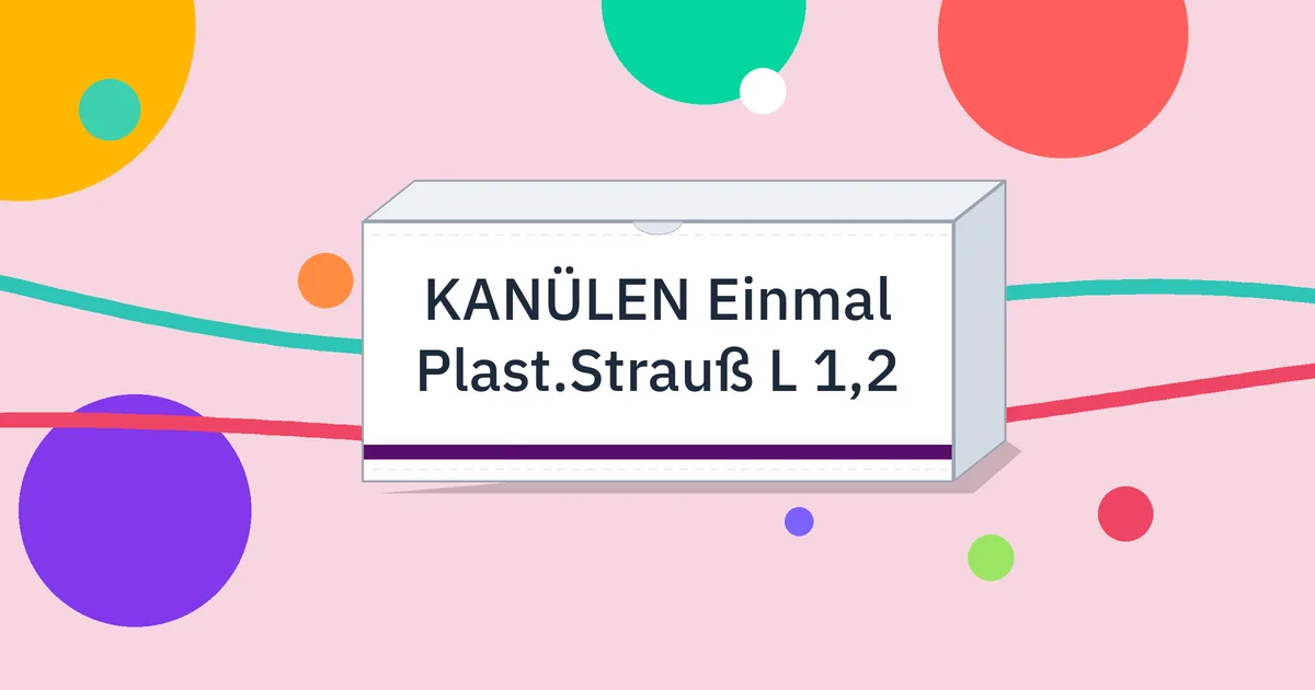 Symbolbild: Packung mit der Aufschrift KANÜLEN Einmal Plast.Strauß L 1,2 (PZN 02441033) – Verfügbarkeit und Bezug in Apotheken in Frankfurt am Main