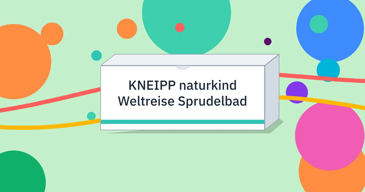 Symbolbild: Packung mit der Aufschrift KNEIPP naturkind Weltreise Sprudelbad (PZN 18299459) – Verfügbarkeit und Bezug in Apotheken in Frankfurt am Main