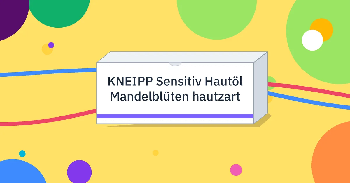 Symbolbild: Packung mit der Aufschrift KNEIPP Sensitiv Hautöl Mandelblüten hautzart (PZN 18239894) – Verfügbarkeit und Bezug in Apotheken in Frankfurt am Main