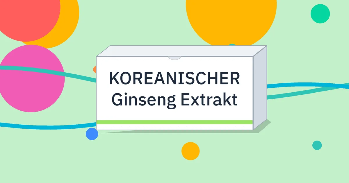 Symbolbild: Packung mit der Aufschrift KOREANISCHER Ginseng Extrakt (PZN 15294266) – Verfügbarkeit und Bezug in Apotheken in Frankfurt am Main
