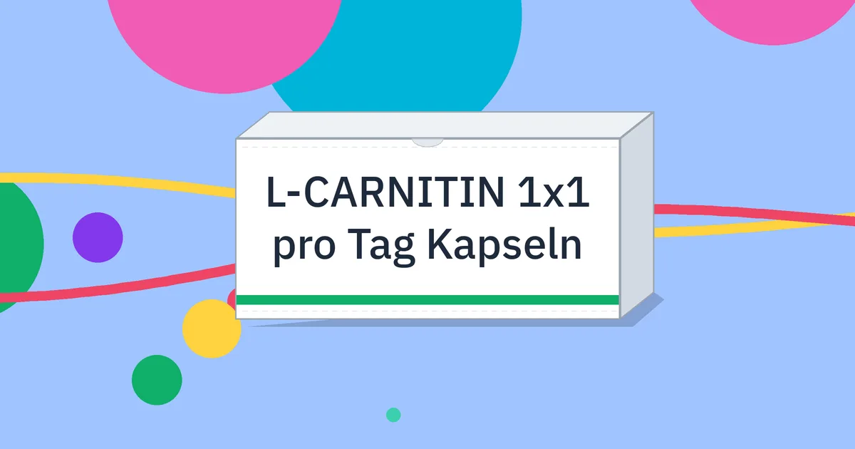Symbolbild: Packung mit der Aufschrift L-CARNITIN 1x1 pro Tag Kapseln (PZN 07450522) – Verfügbarkeit und Bezug in Apotheken in Frankfurt am Main