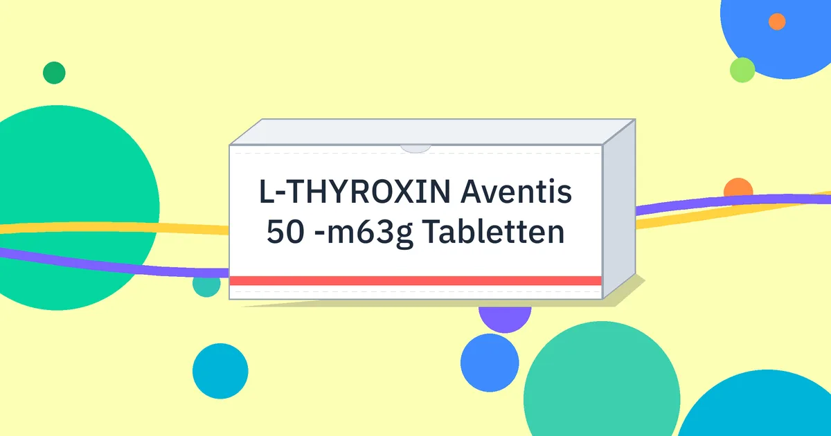 Symbolbild: Packung mit der Aufschrift L-THYROXIN Aventis 50 -m63g Tabletten (PZN 12727078) – Verfügbarkeit und Bezug in Apotheken in Frankfurt am Main