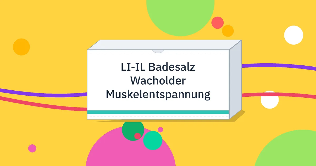 Symbolbild: Packung mit der Aufschrift LI-IL Badesalz Wacholder Muskelentspannung (PZN 17885847) – Verfügbarkeit und Bezug in Apotheken in Frankfurt am Main